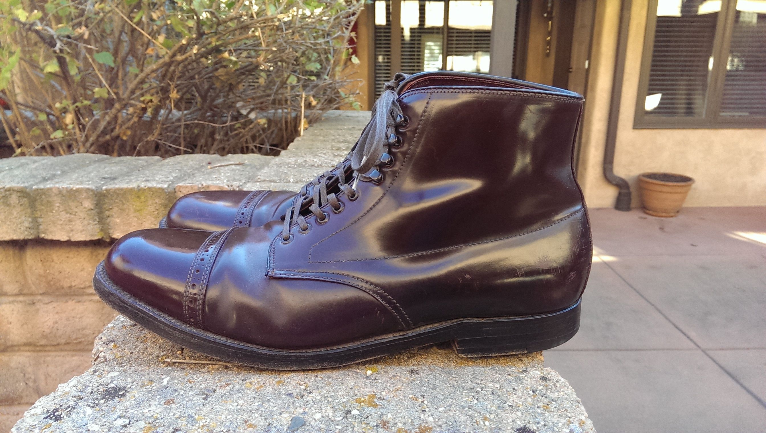 J.Crew Color #8 Shell Cordovan Perforated Cap Toe Boot | Grailed
