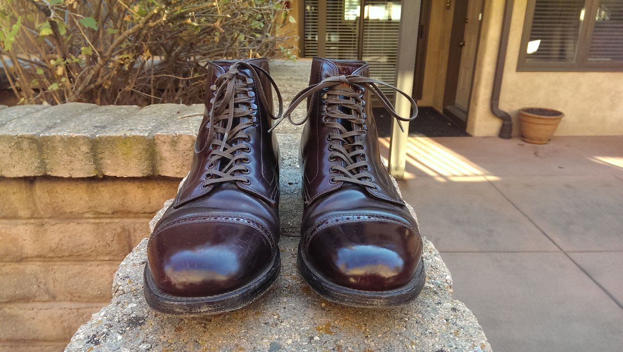 J.Crew Color #8 Shell Cordovan Perforated Cap Toe Boot | Grailed