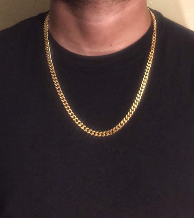 Cuban Link Chain 18K GP 22" Micro Cuban Link Chain 5mm | Grailed