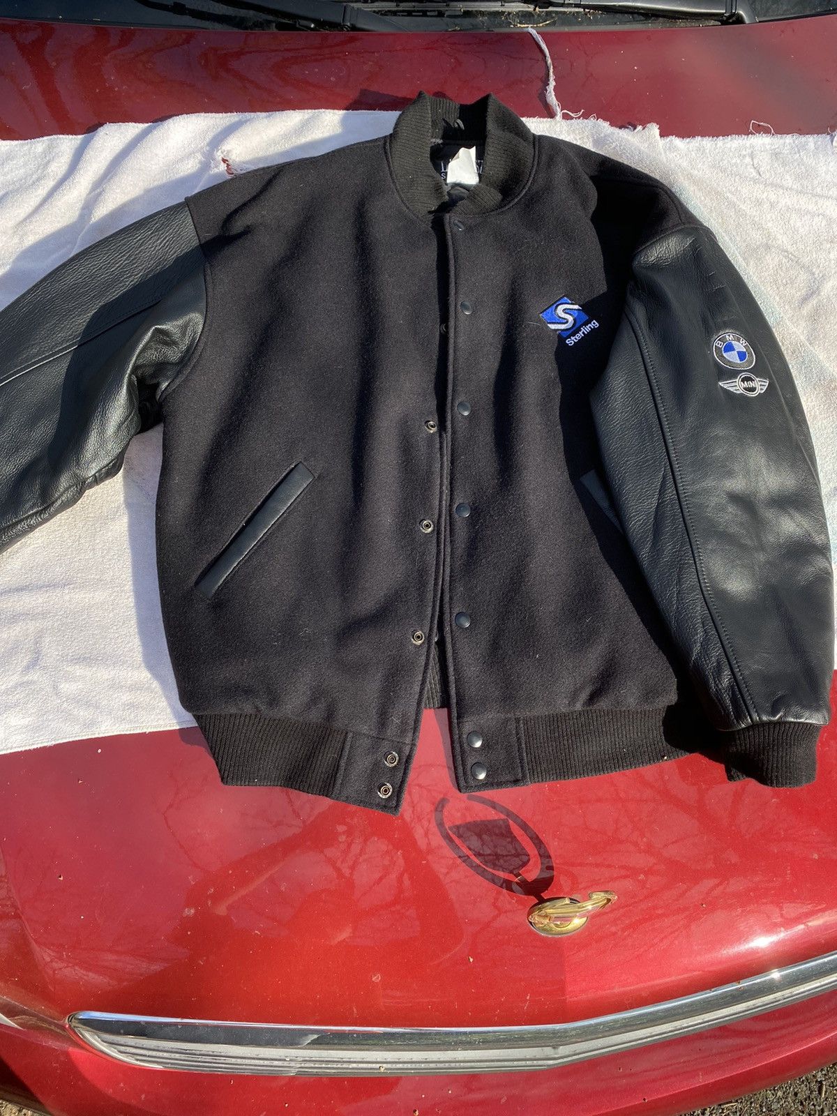 BMW × Vintage 90’s BMW Mini Cooper Leather Jacket | Grailed