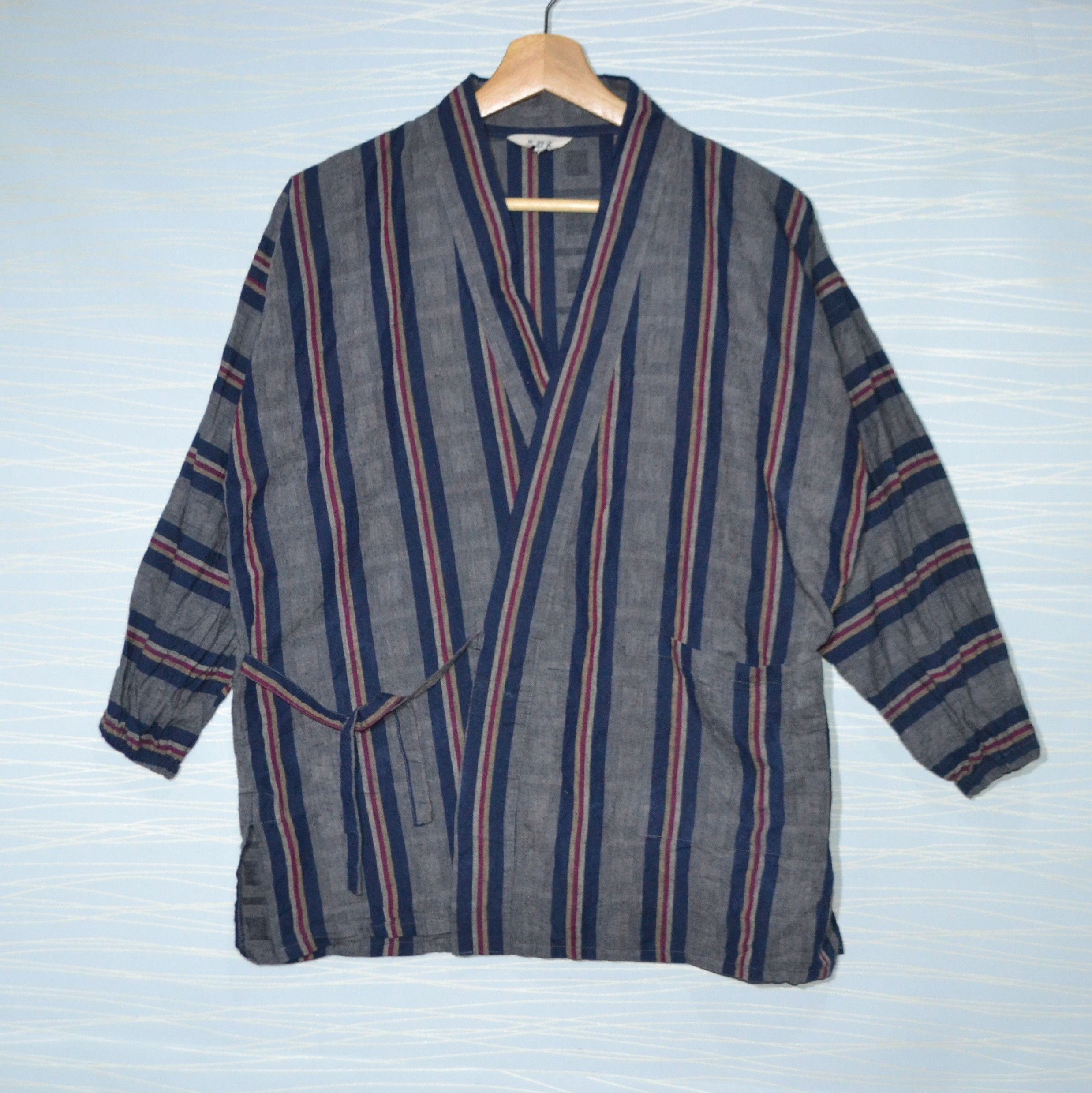 Japanese Brand × Vintage Japanese Traditional Parjan Stripe Jacket Kimono Japan | Grailed