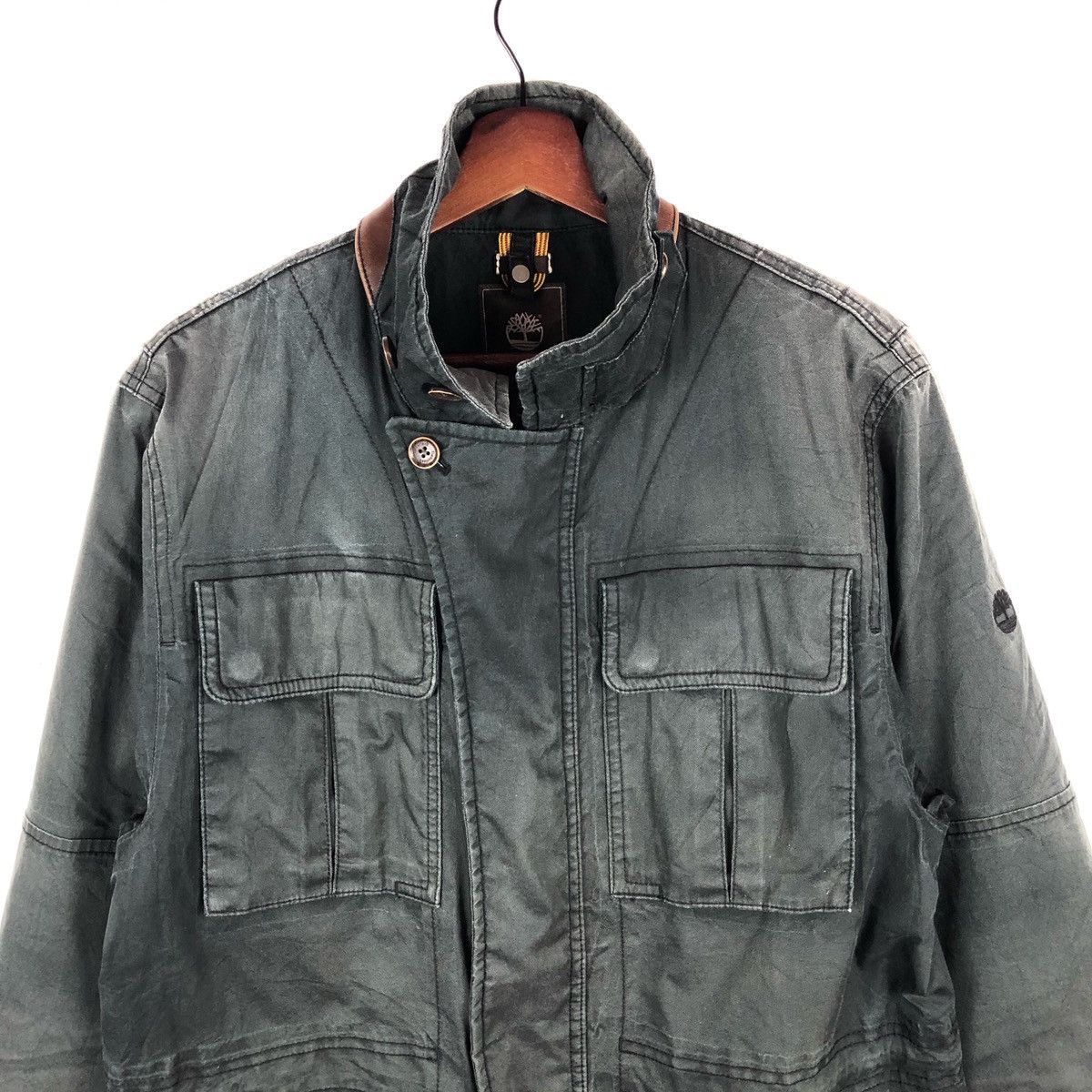 Timberland Timberland waterproof jacket multipocket vintage 90s leather ...