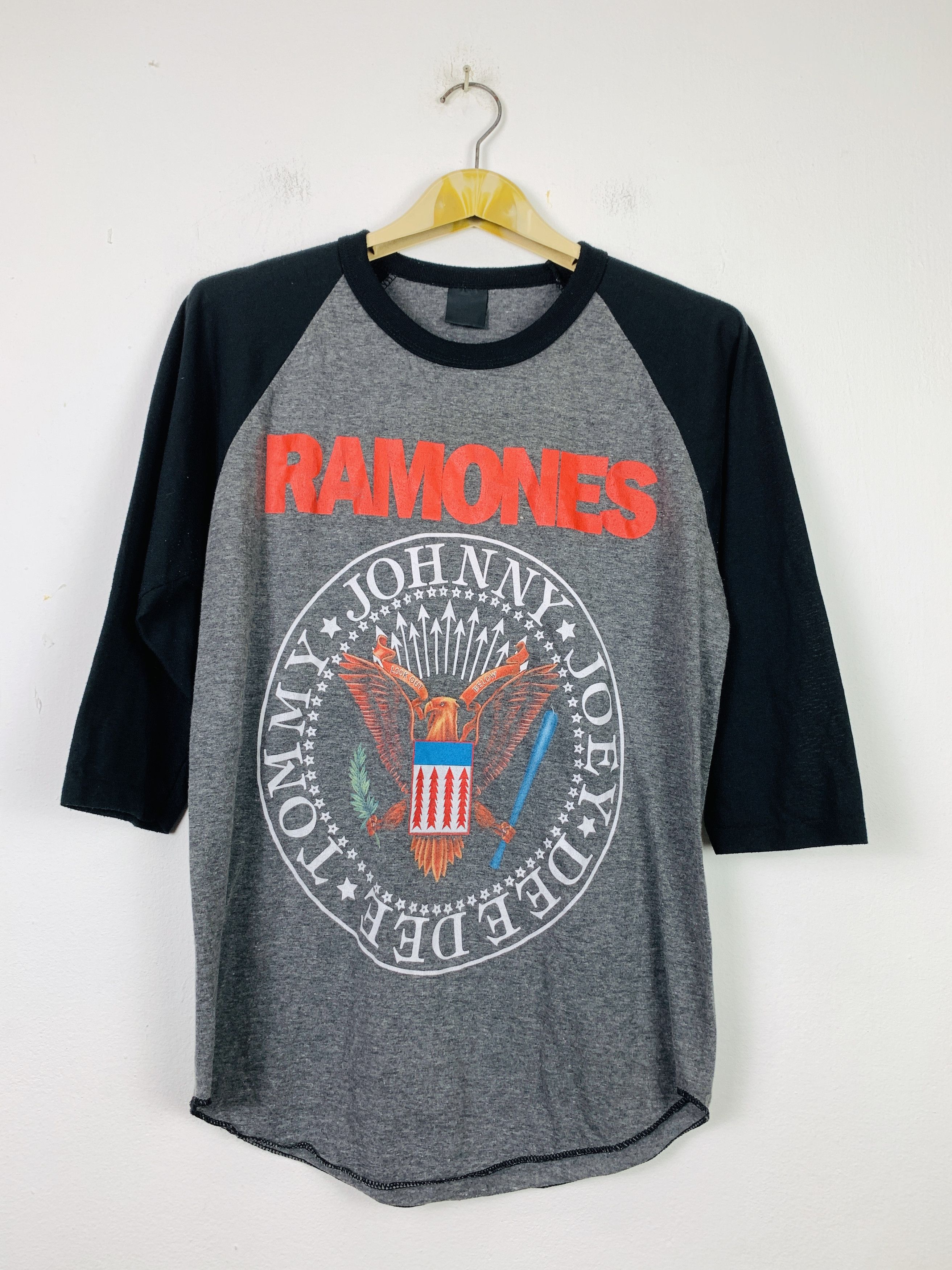 Band Tees × Rock Tees × Vintage Vintage UK band Ramones 3/4 raglan ...