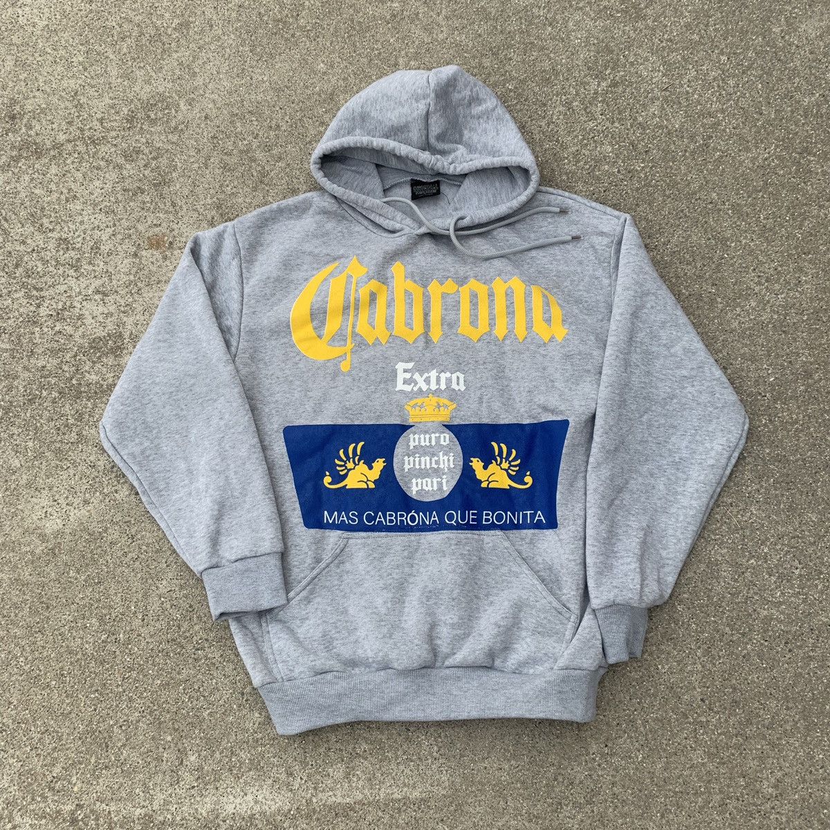 Vintage Vintage big logo funny cabrona corona parody hoodie | Grailed