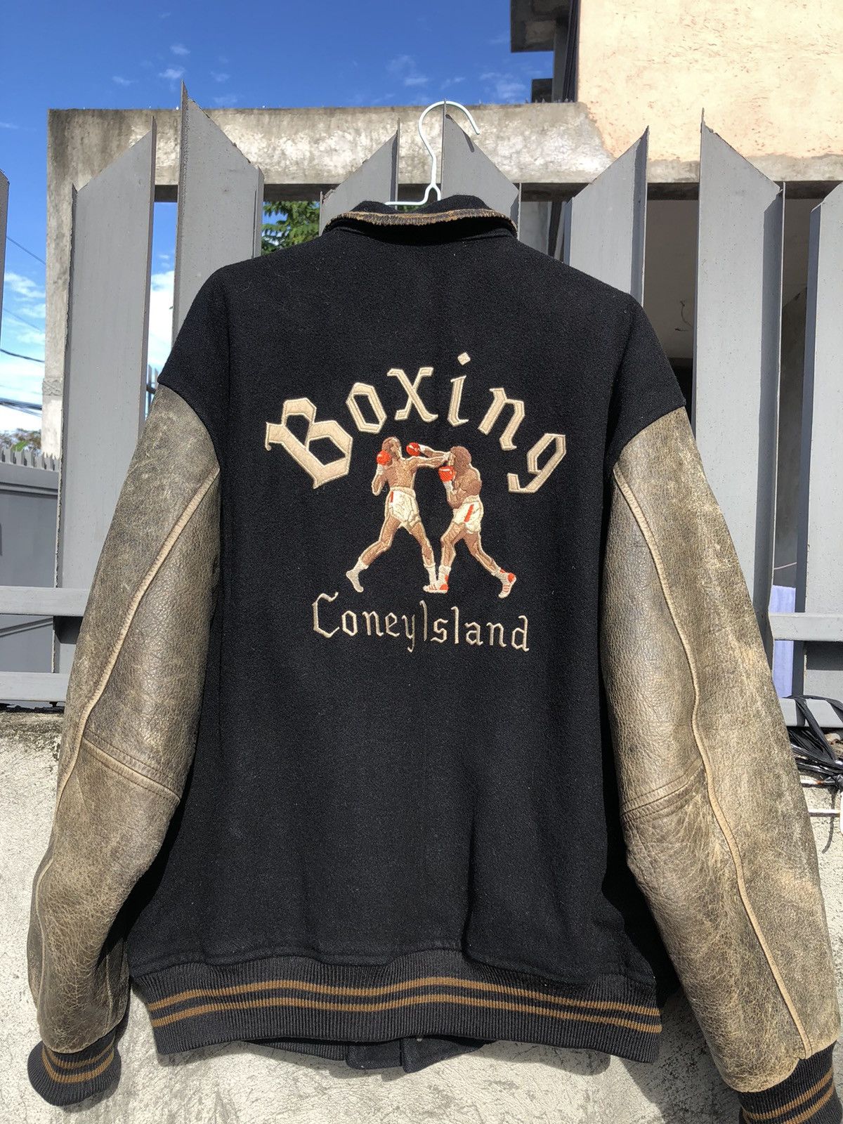 Vintage Vintage Coney Island boxing varsity Jacket | Grailed