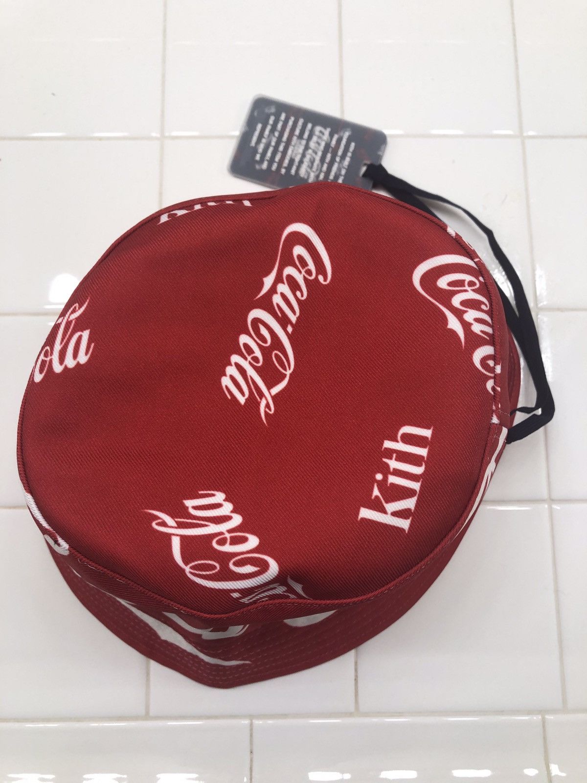 Kith KITH X COCA-COLA X MITCHELL & NESS COKE LOGO BUCKET HAT | Grailed