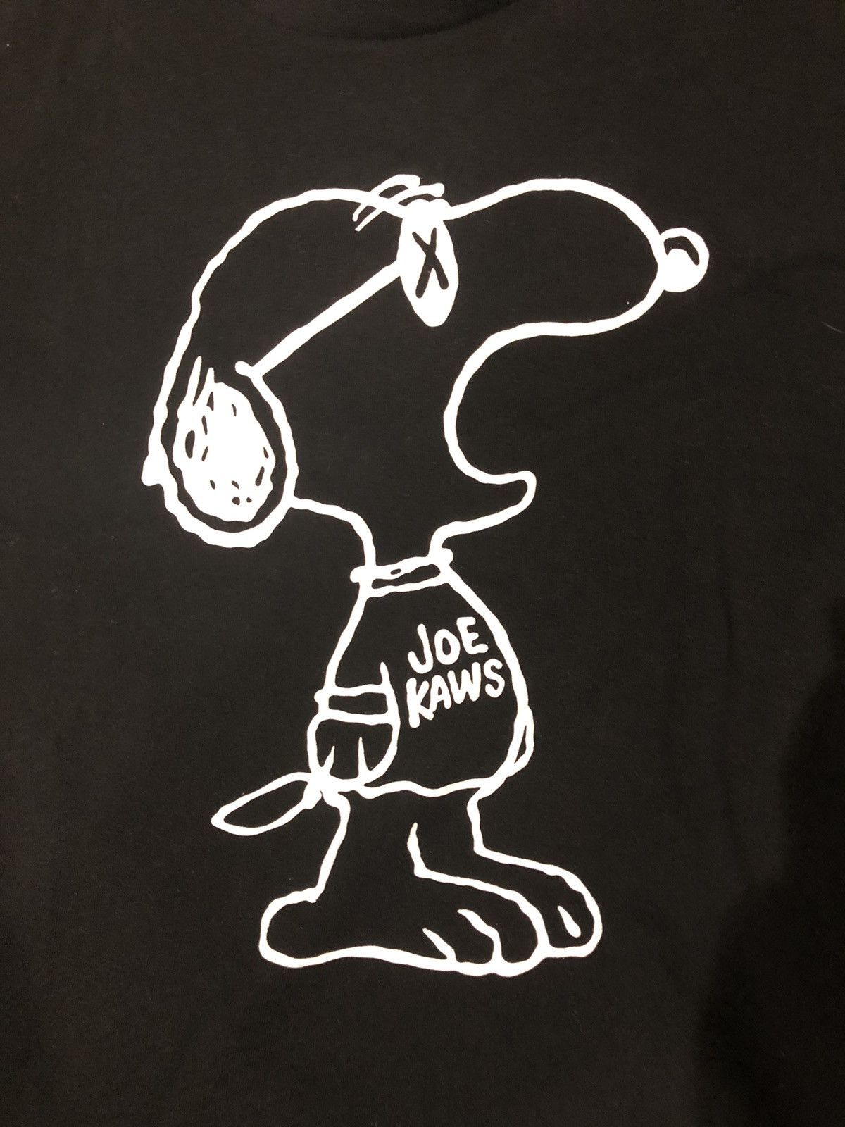 Kaws KAWS x Uniqlo x Peanuts Joe Kaws Yawn Outline Tee Black | Grailed