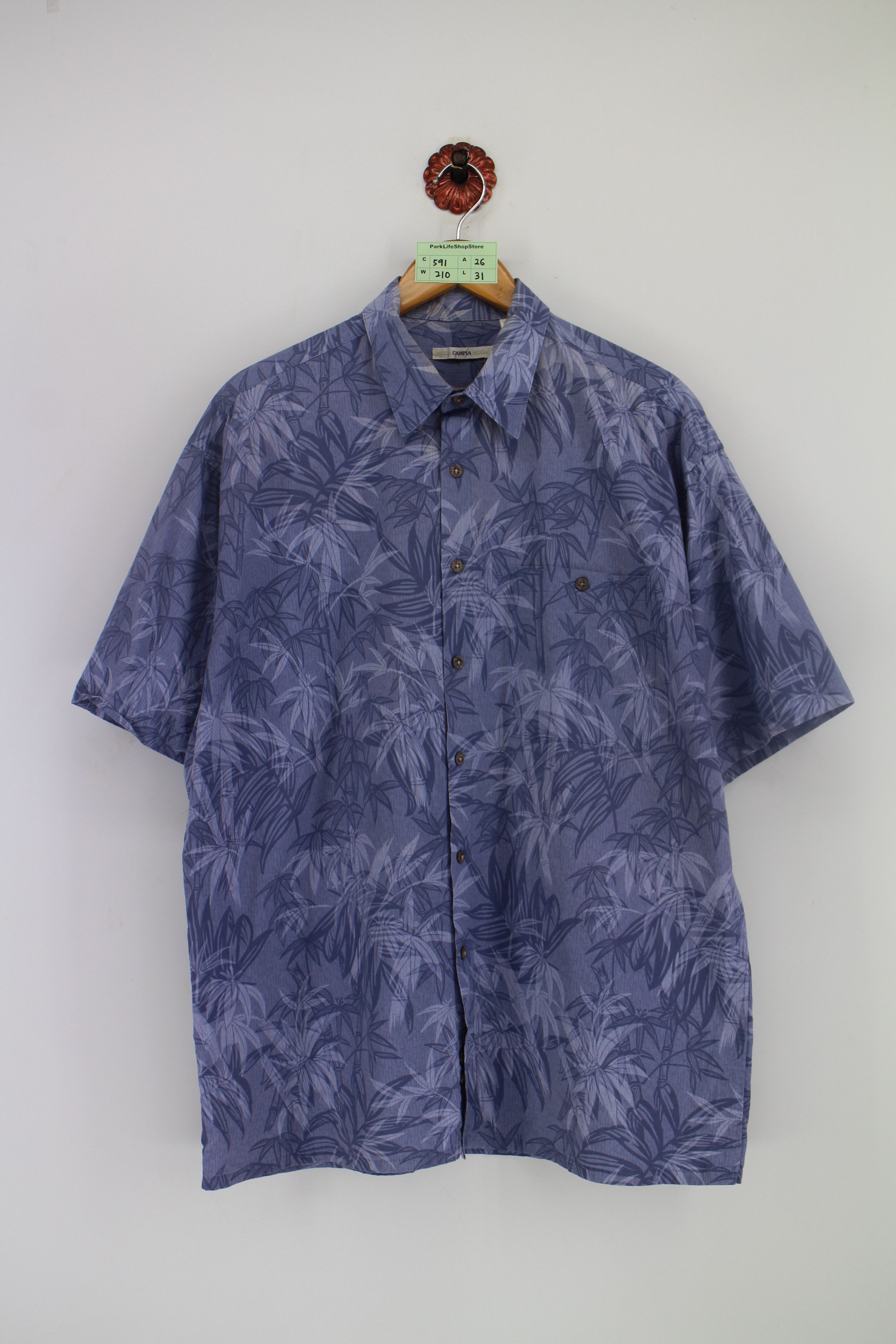 Campia Moda CAMPIA MODA Hawaiian Cotton Shirt Men Vintage 90s Size XL ...