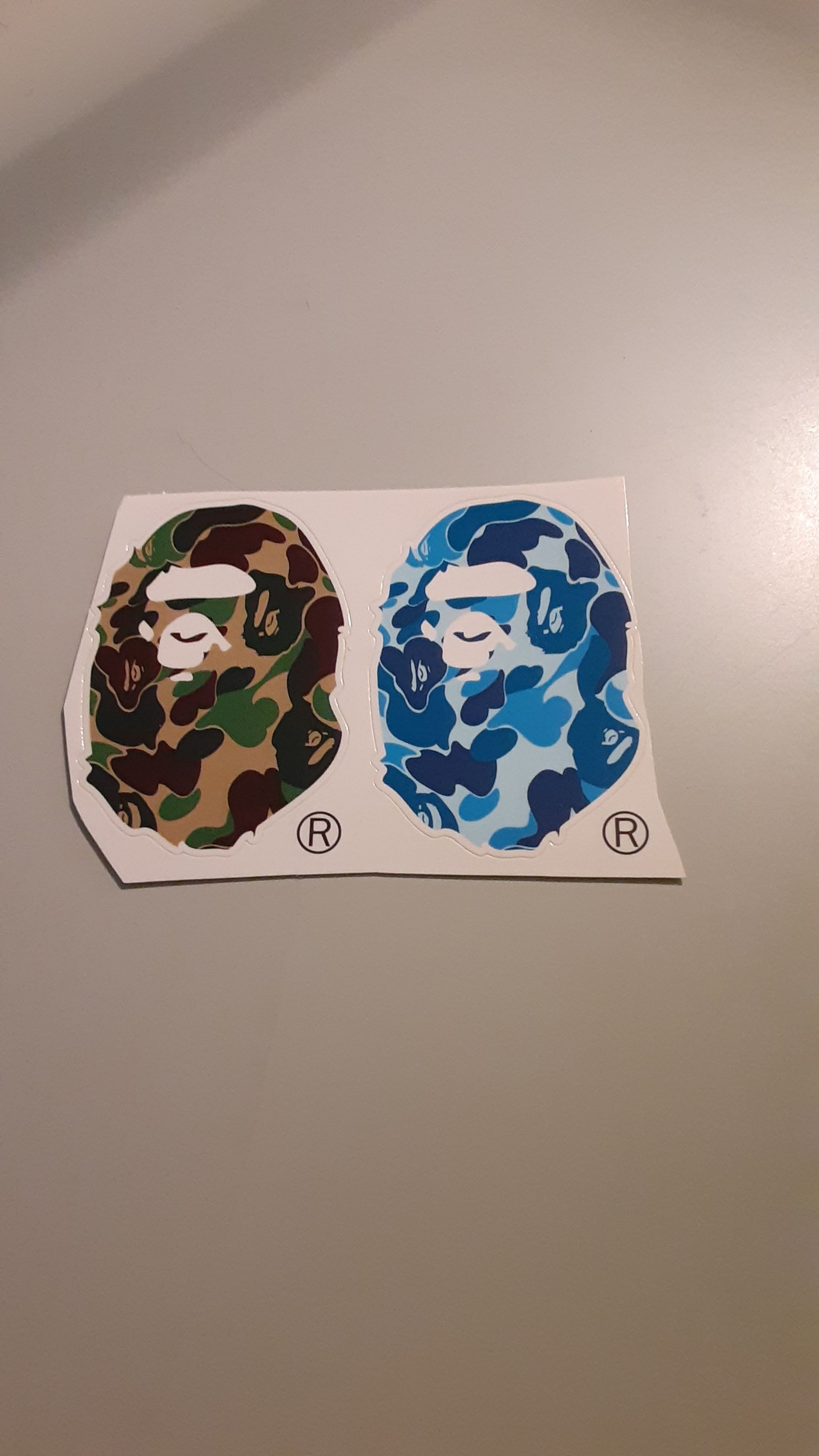 Bape Camo head Stickers Set | Grailed