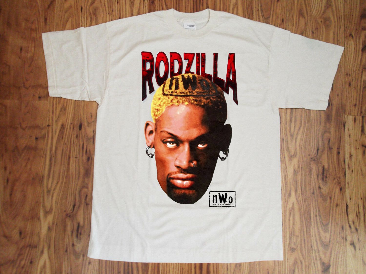 Gildan × Vintage × WCW/nWo Rodzilla Dennis Rodman nWo WCW T-shirt | Grailed