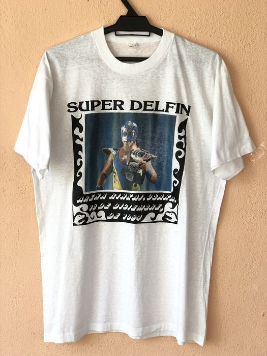 Vintage Vintage 90s Super Delfin Japan Wrestling Rare Tee | Grailed