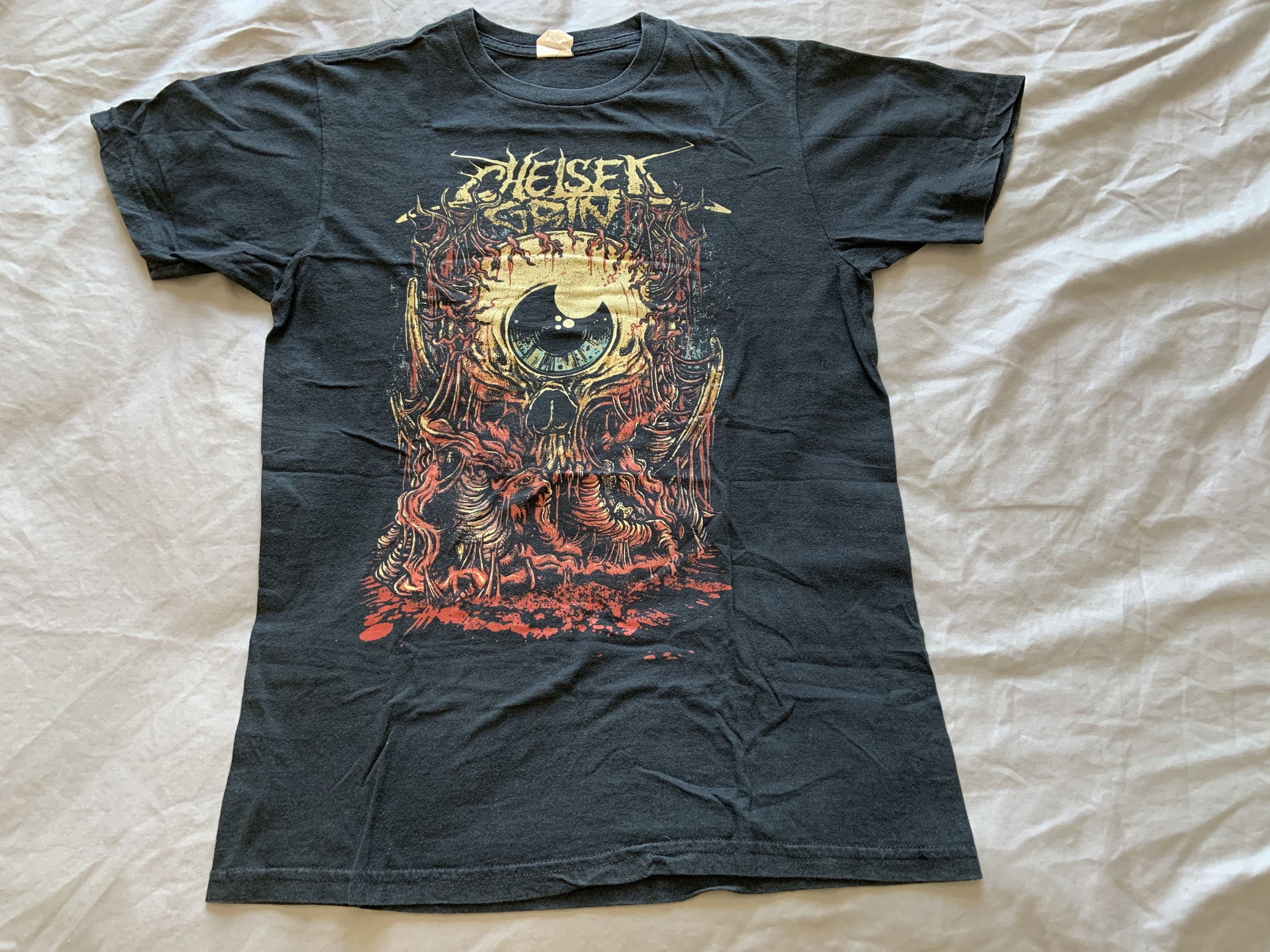 Band Tees × Vintage Chelsea Grin Black Metal Deathcore Band T-Shirt ...