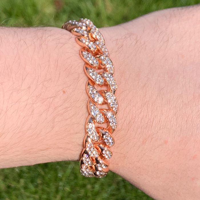 Cuban Link Chain Rose Gold Cuban Link Bracelet 13mm 7”/8” | Grailed