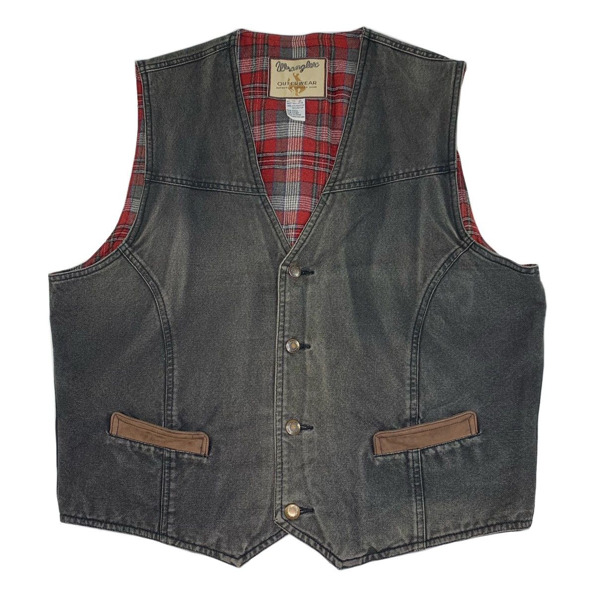 Vintage Vintage faded black wrangler buckle strap vest | Grailed
