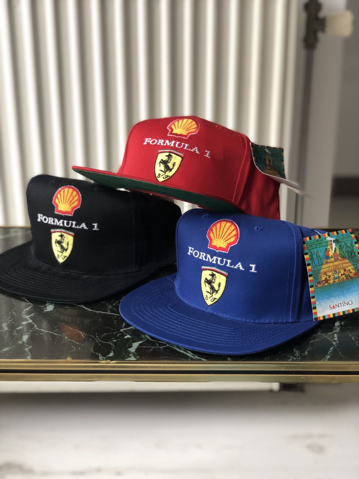 Vintage Deadstock! Blue Vintage Ferrari Formula 1 Shell Snapback | Grailed