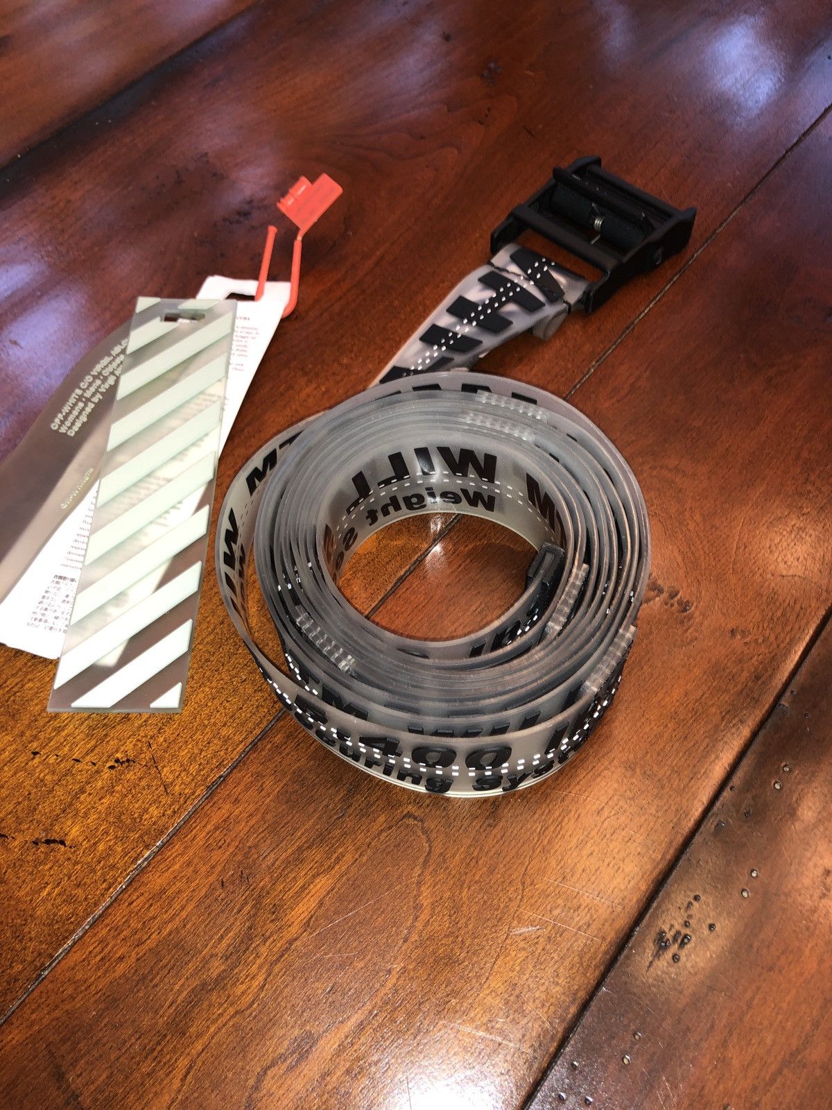 Off-White Black/Transparent Rubber Industrial Belt | Grailed