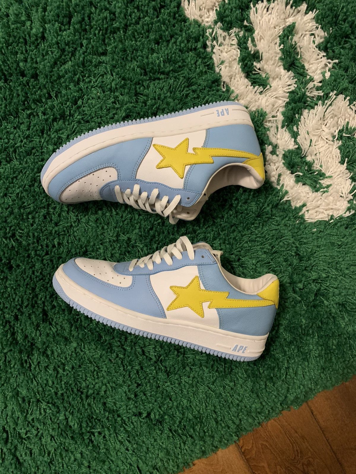 Bape Bapesta 2005 Sky Blue/Lemon Size 11, DS | Grailed