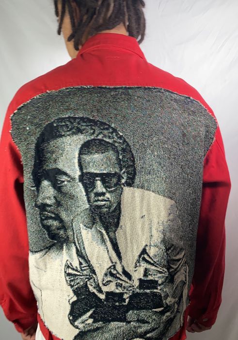 Custom Tapestry Kanye Grammys denim jacket | Grailed