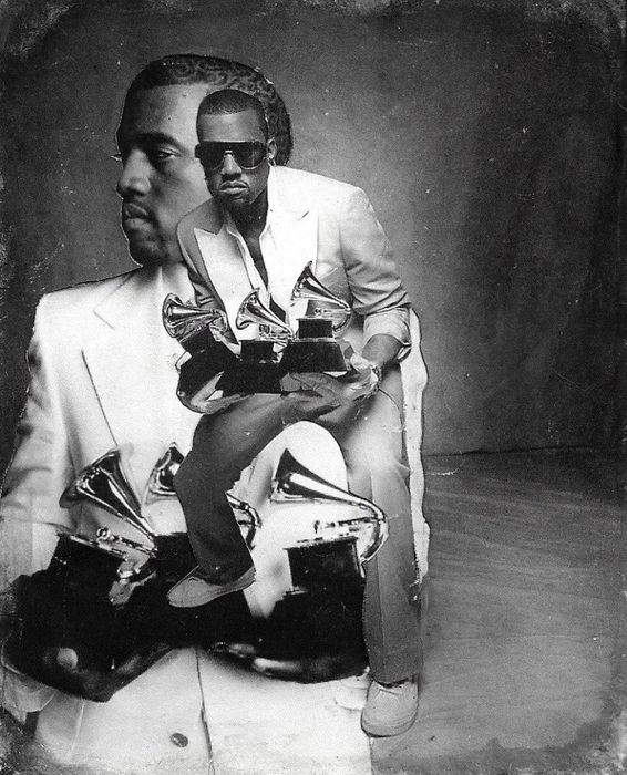 Custom Tapestry Kanye Grammys denim jacket | Grailed