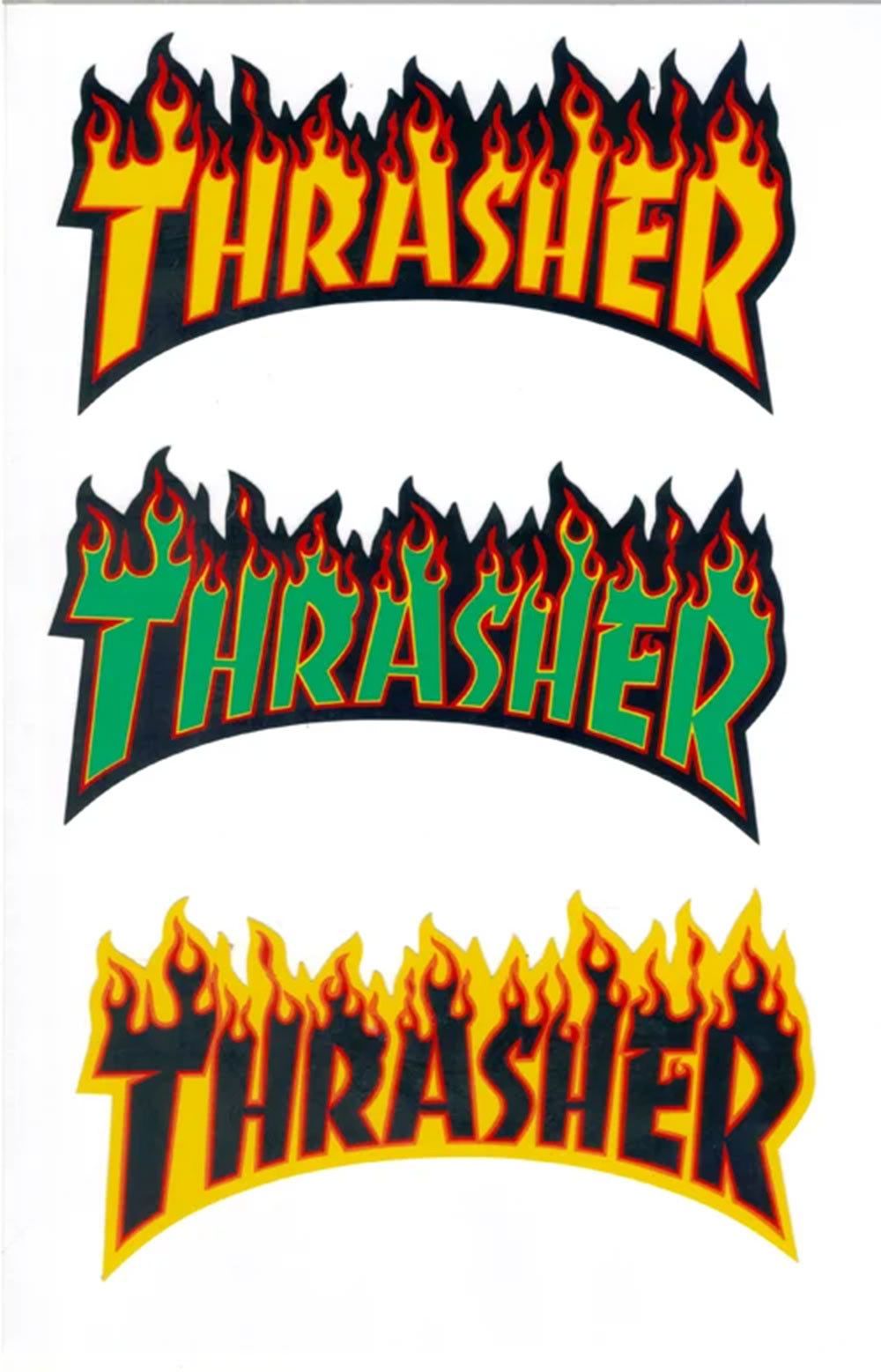 Thrasher Flame Logo Sticker | Grailed