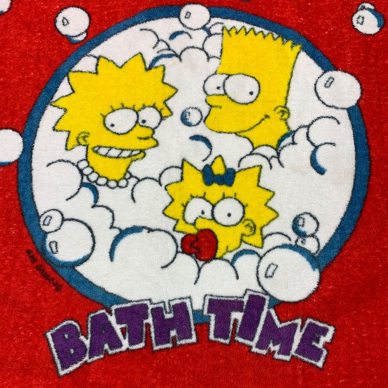 Vintage Rare 1990 The Simpsons Bath Time Beach Bath Towel | Grailed