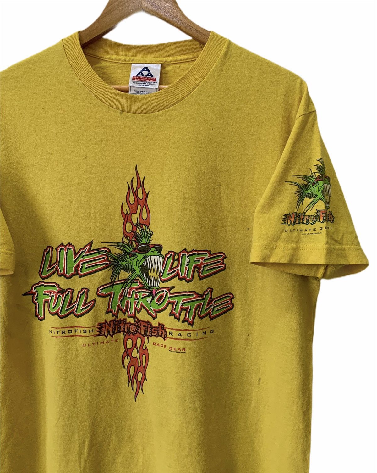 Racing × Vintage VTG 00s NITRO FISH RACING LIVE LIFE FULL THROTTLE SIZE ...