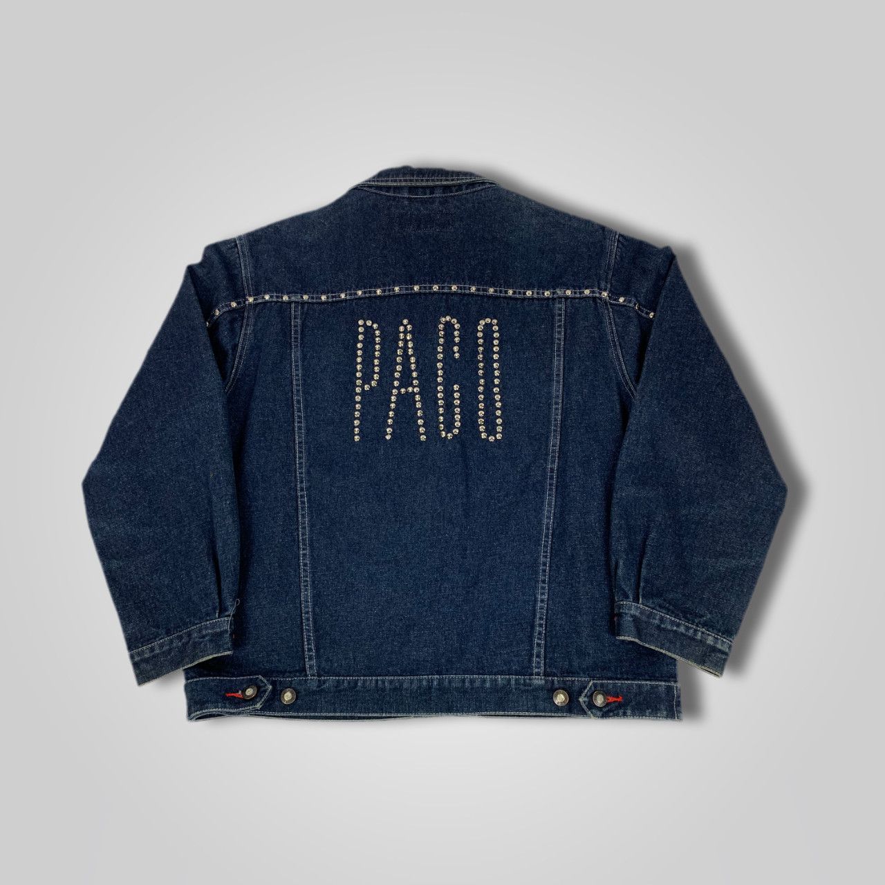 Vintage 90s PACO Jeans Studded Spell Out Denim Jacket | Grailed