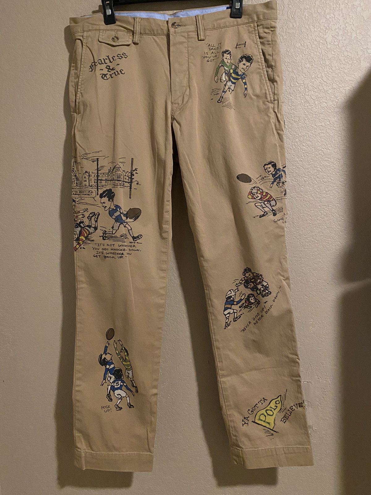 Polo Ralph Lauren **LAST DROP** Straight Graphic Rugby Player Chino ...