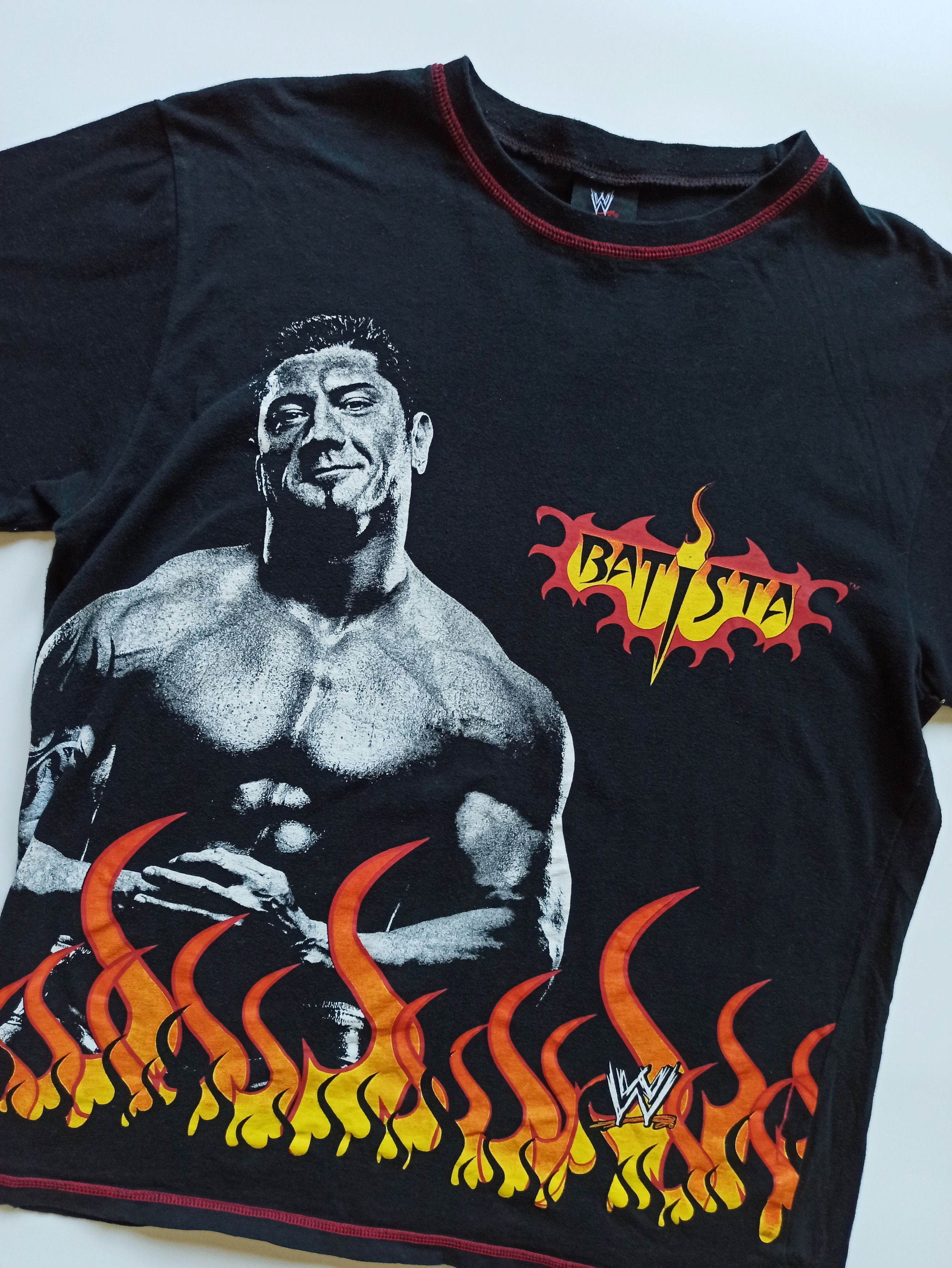 Vintage × Wwe × Wwf Batista WWE Vintage 2007 WWF Wrestling Black Tee ...