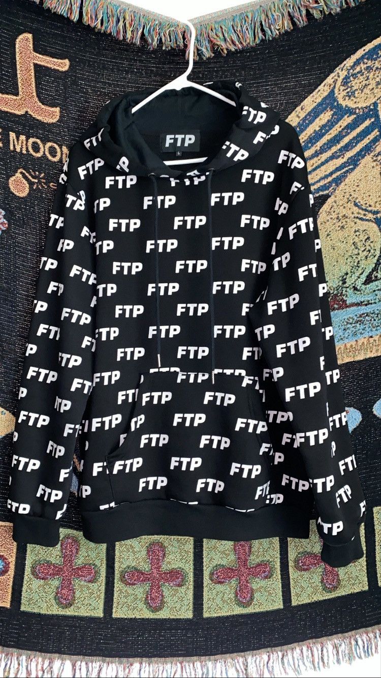 Vintage FTP All Over Print Logo Hoodie. DS. Size L | Grailed