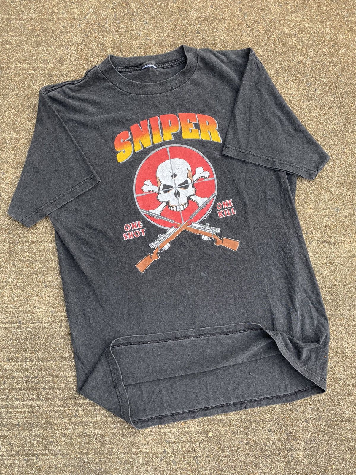Made In Usa × Rare × Vintage Vintage Sniper One Shot One Kill Faded ...