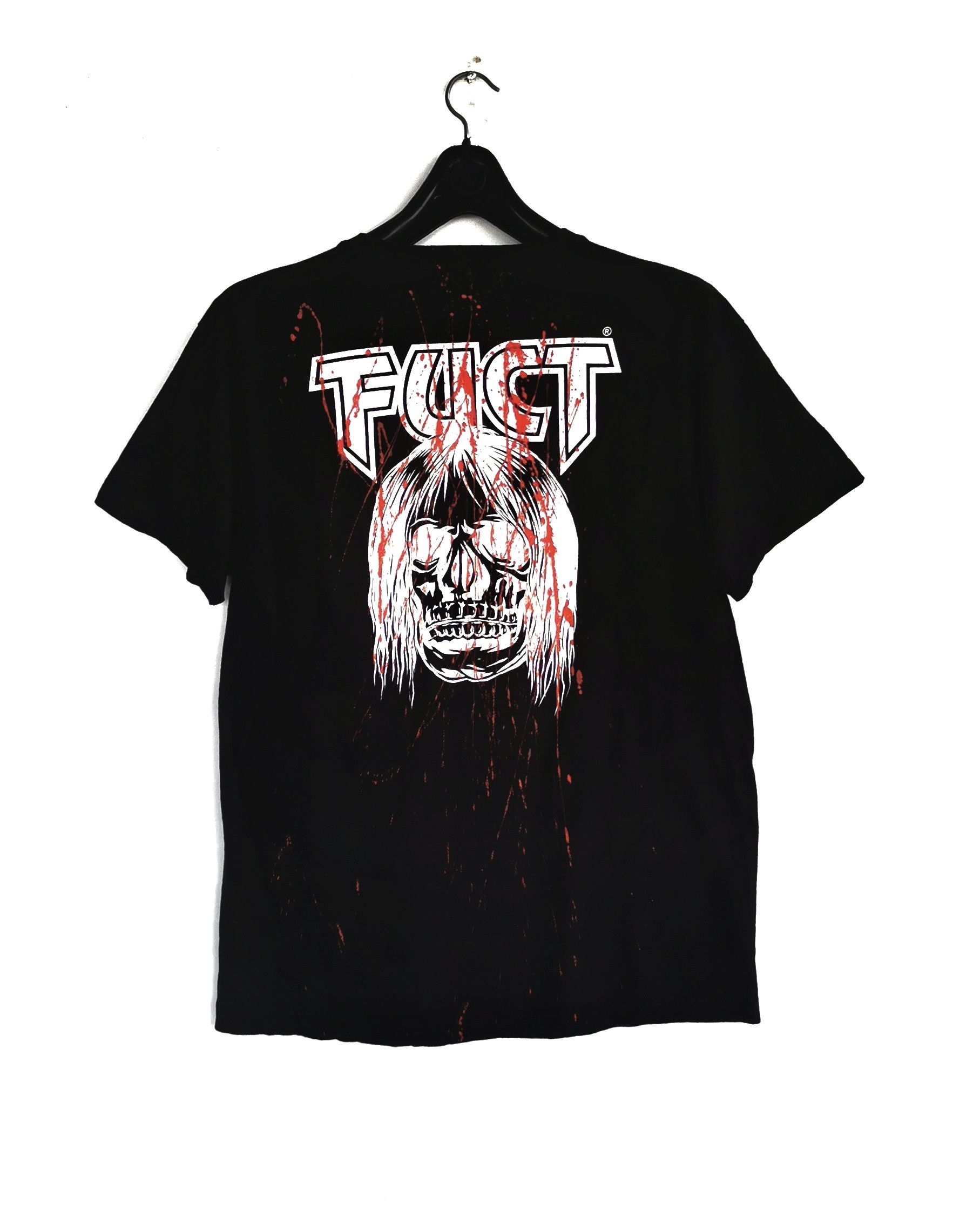 Fuct × Made In Usa Fuct Skull Face Splash Painted T-shirt | Grailed