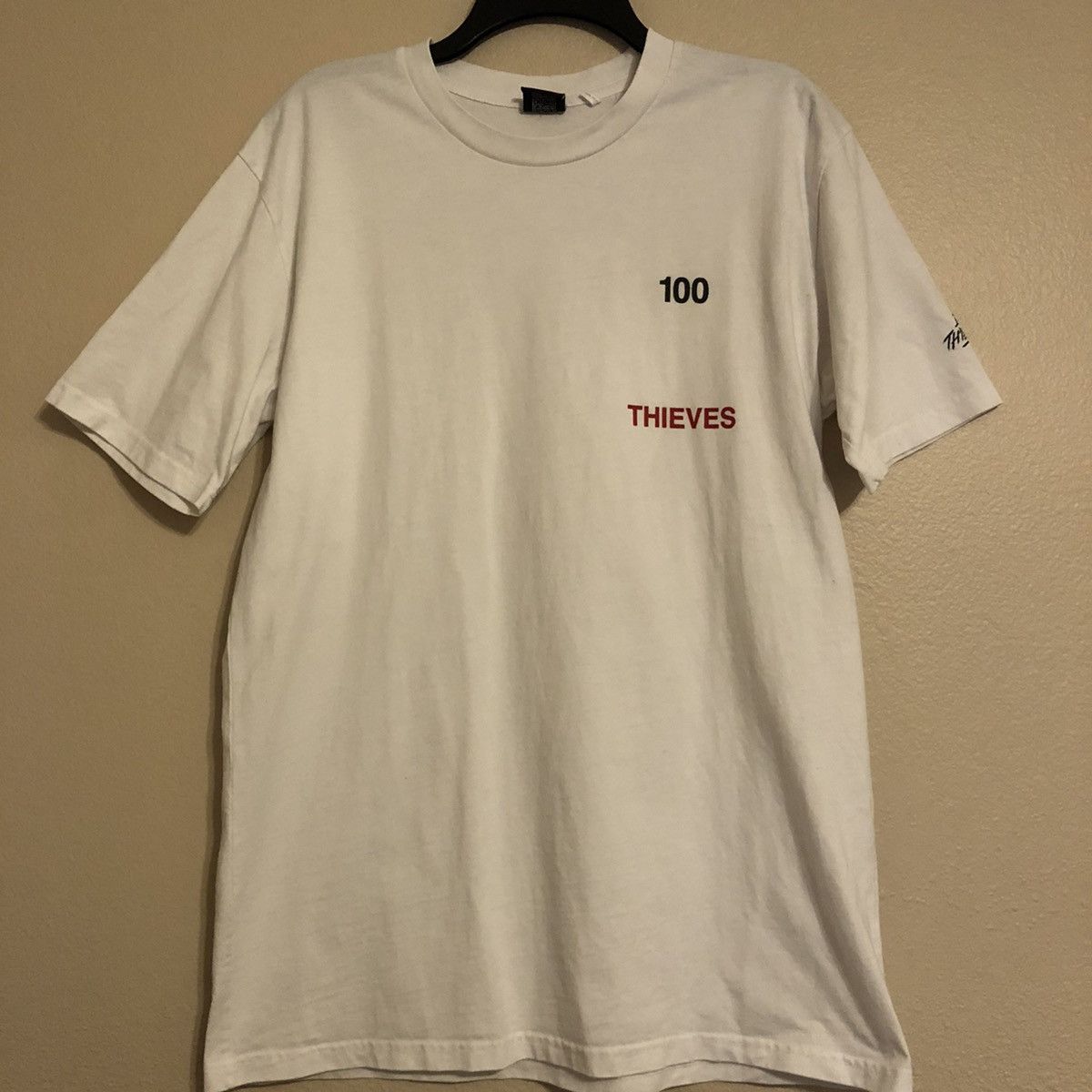 100 Thieves 100 Thieves Numbers Collection T-shirt (White) | Grailed