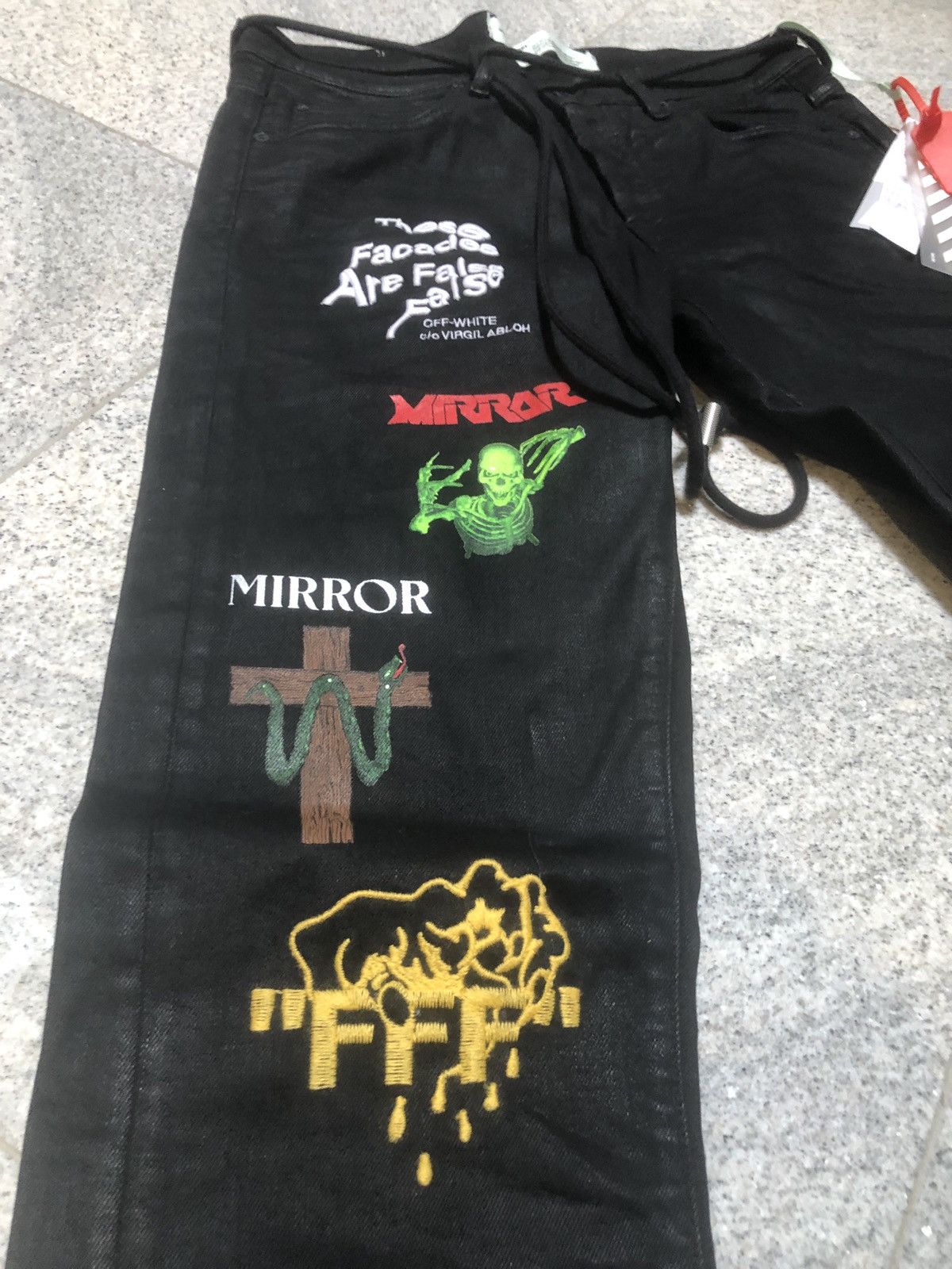 Off-White OFF WHITE ROCK SLIM JEAN MIRROR 36 | Grailed