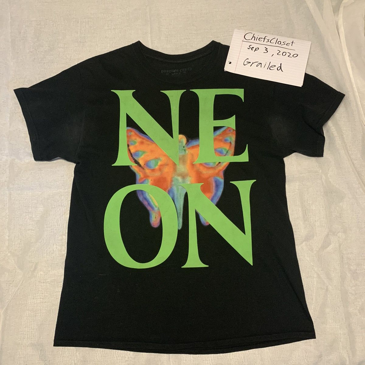 Playboi Carti Neon Tour Butterfly Tee | Grailed