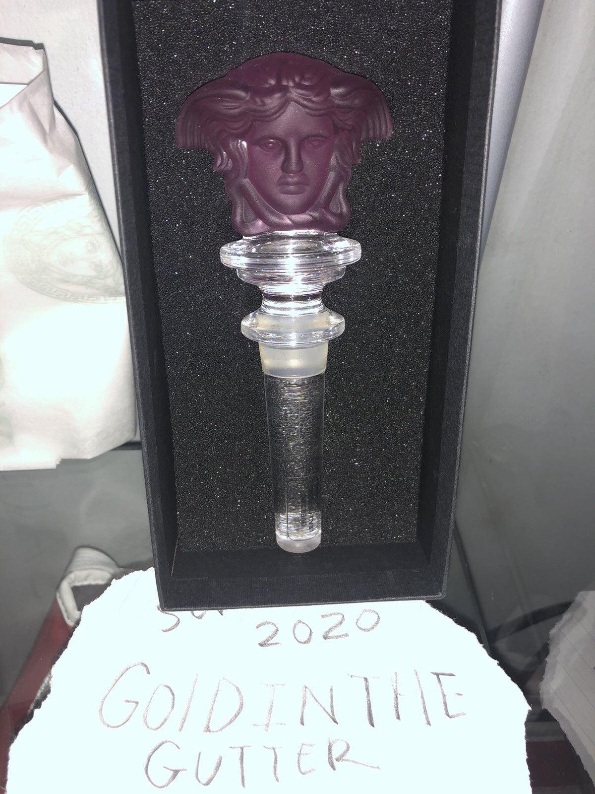 Versace Versace Amethyst Crystal Bottle Stopper | Grailed