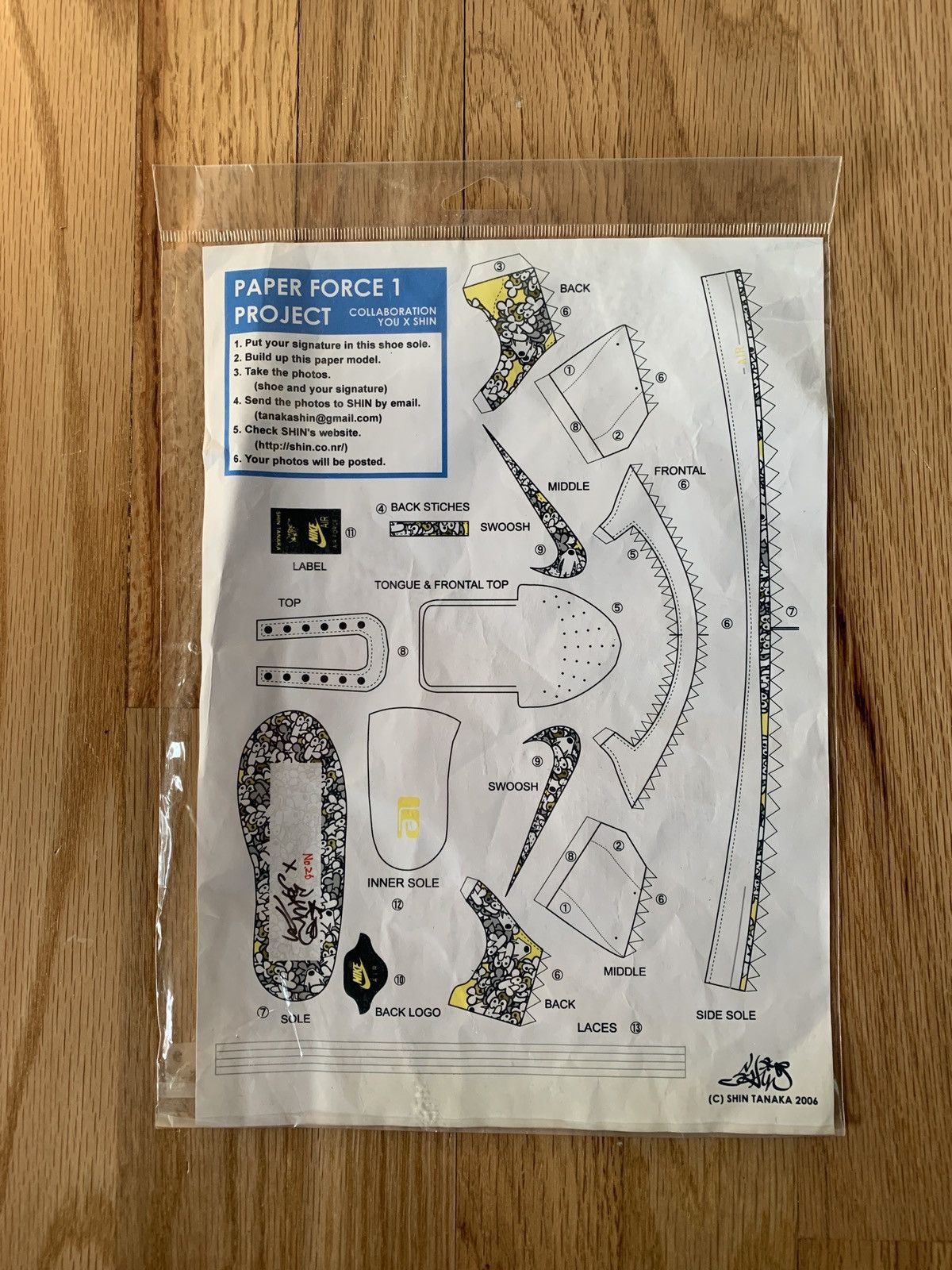 Nike Nike - Paper Force 1 Project Shin Tanaka 2006 Autograph | Grailed