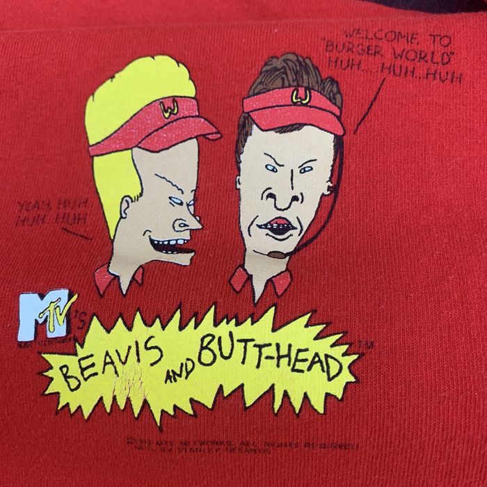 Vintage Vintage 93 Beavis and Butt-Head MTV Burger World Uniform | Grailed