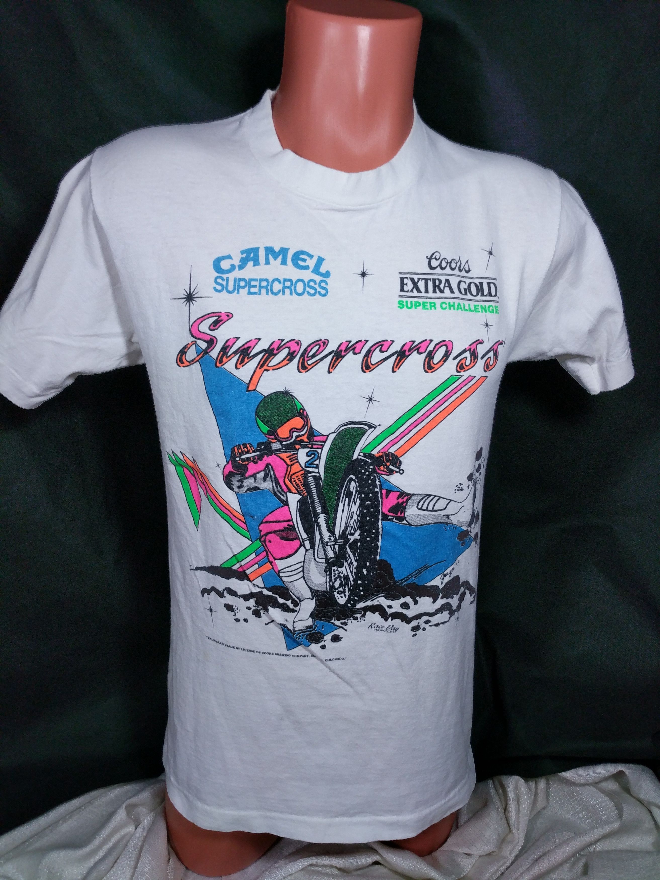 Fruit Of The Loom × Vintage Vtg 90s Camel Supercross T-Shirt Medium ...