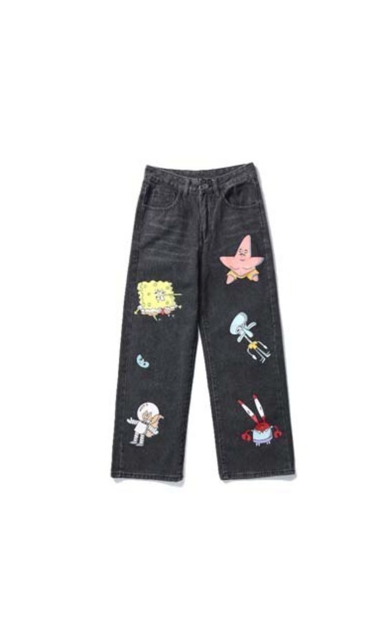 Designer SpongeBob SquarePants Denim Jeans Pant | Grailed