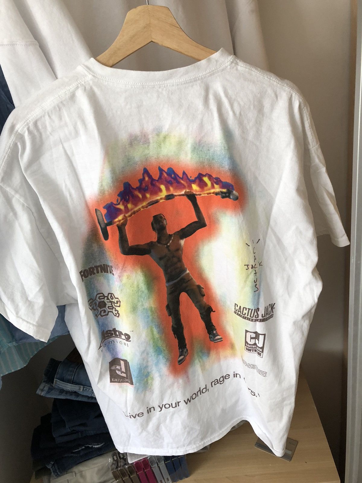 Travis Scott Travis Scott x Fortnite Rage Emote T-Shirt | Grailed
