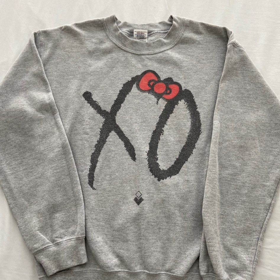 Custom Custom The Weeknd x Hello Kitty Grey Sweater | Grailed
