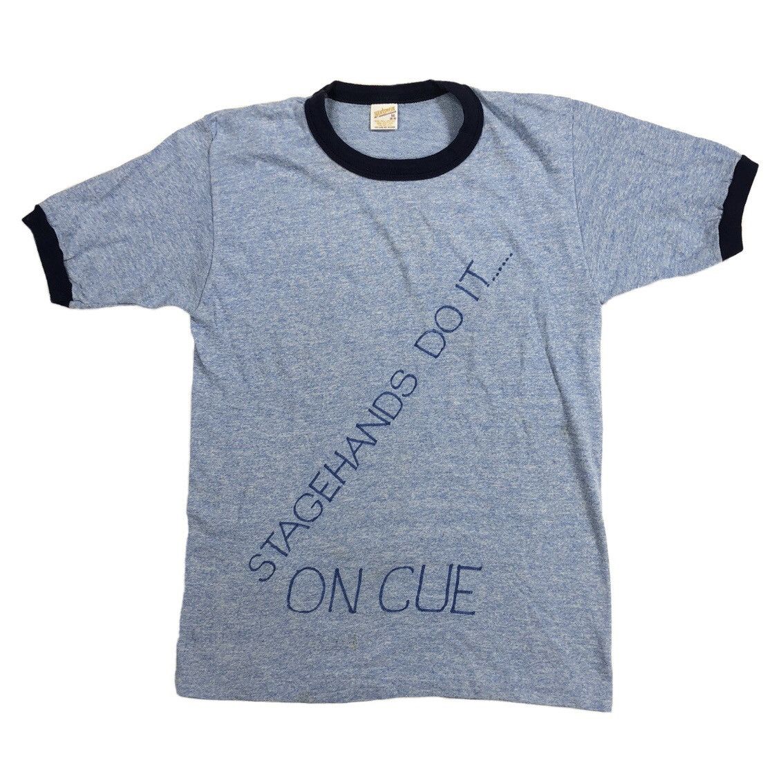 Vintage Vintage 80s Stagehands Do It On Cue Theatre T Shirt Blend | Grailed