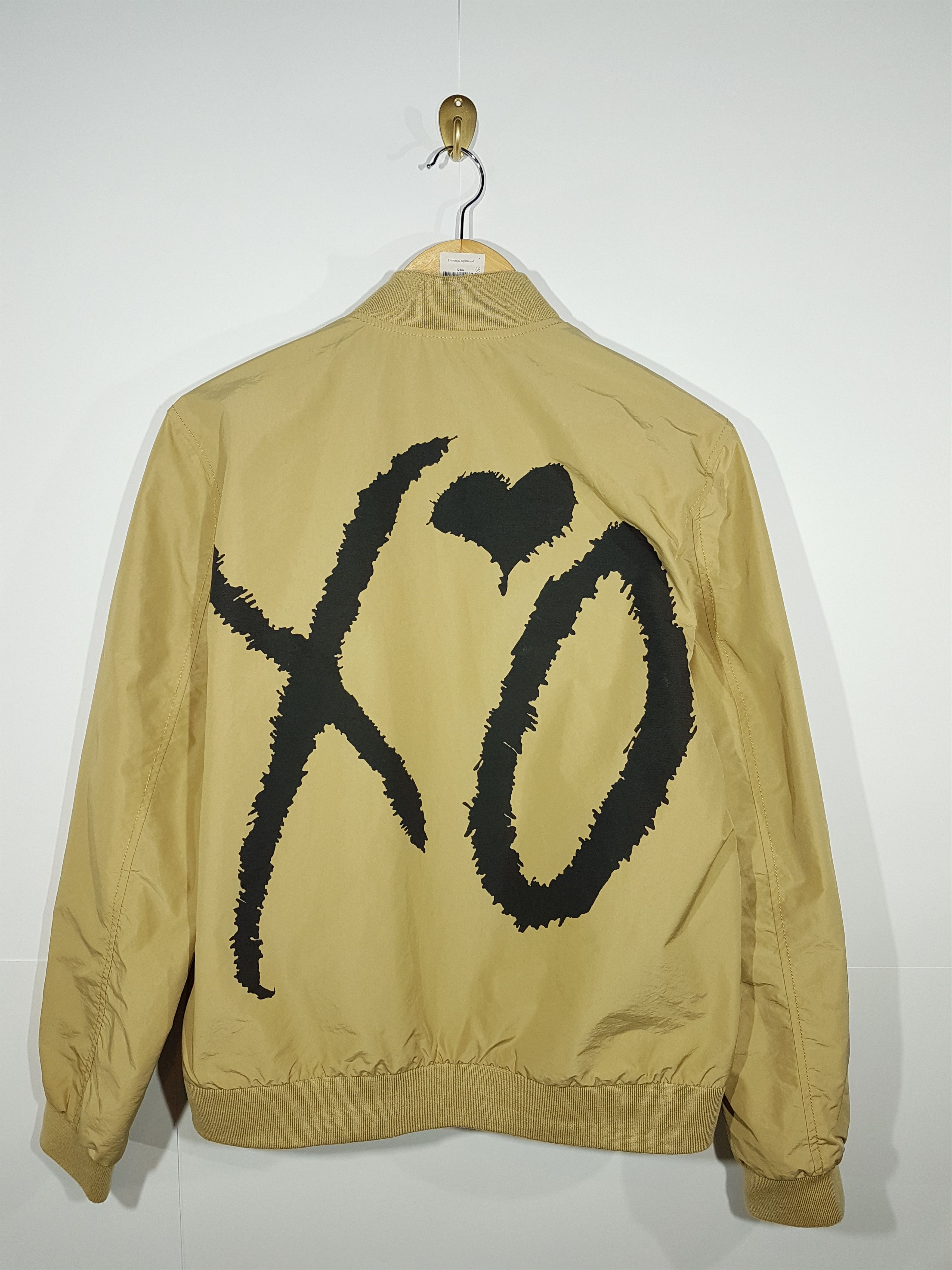 H&M × The Weeknd The Weeknd H&M XO Bomber Jacket Khaki Beige Tan Size S ...