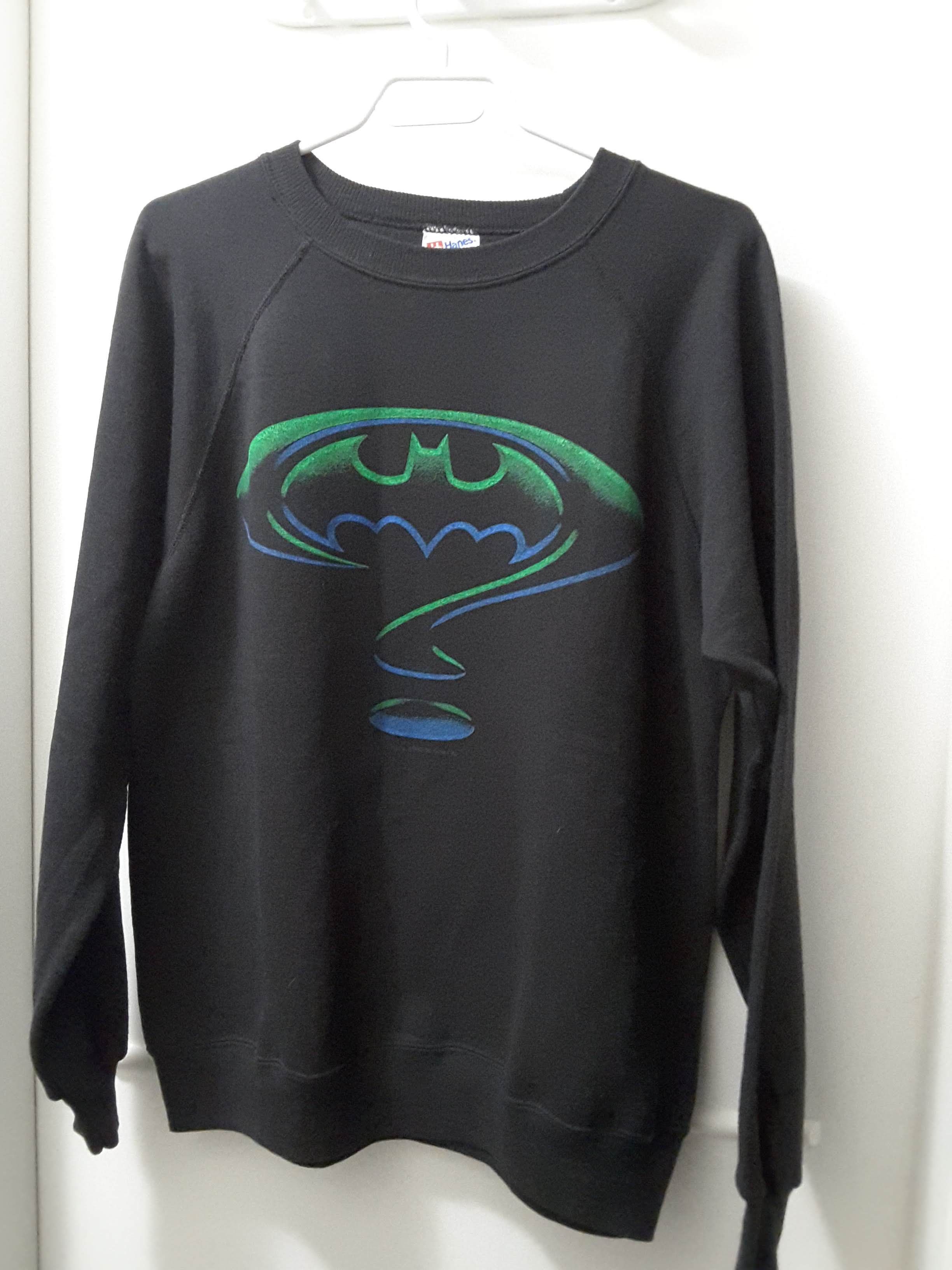 Batman × Hype × Vintage Vintage 90's Batman Forever Riddler Crew Neck ...