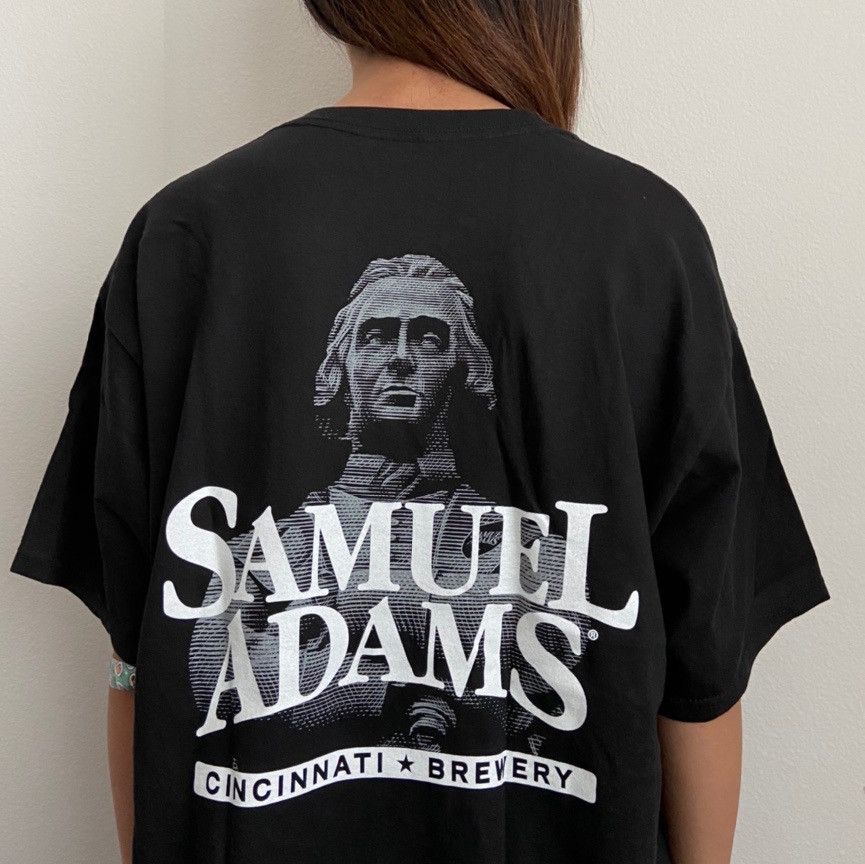 Vintage Vintage Samuel Adams Brewery Graphics Black Tee Shirt | Grailed