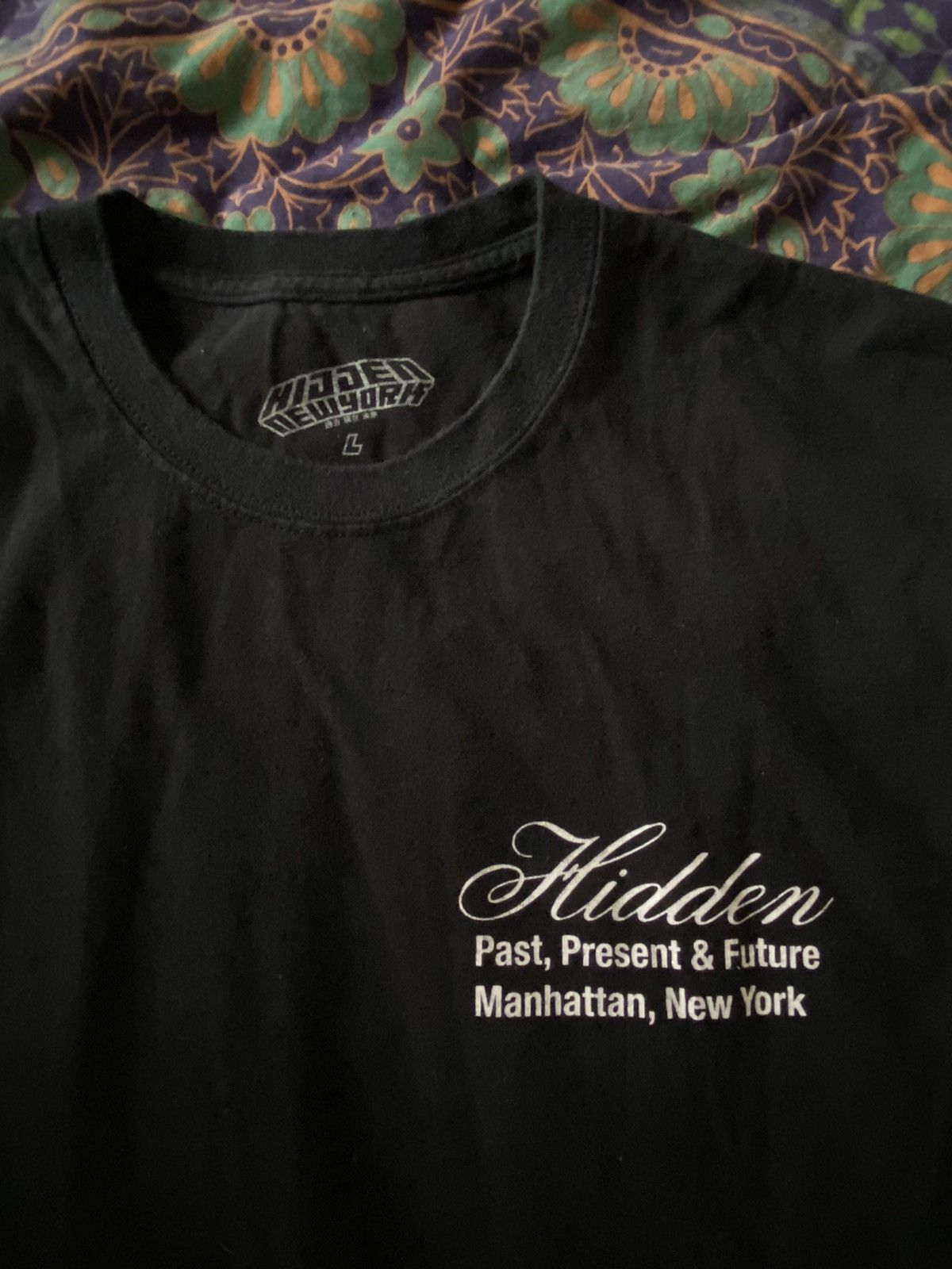HIDDEN HIDDEN.NY Tree Camo Logo Black T-Shirt | Grailed