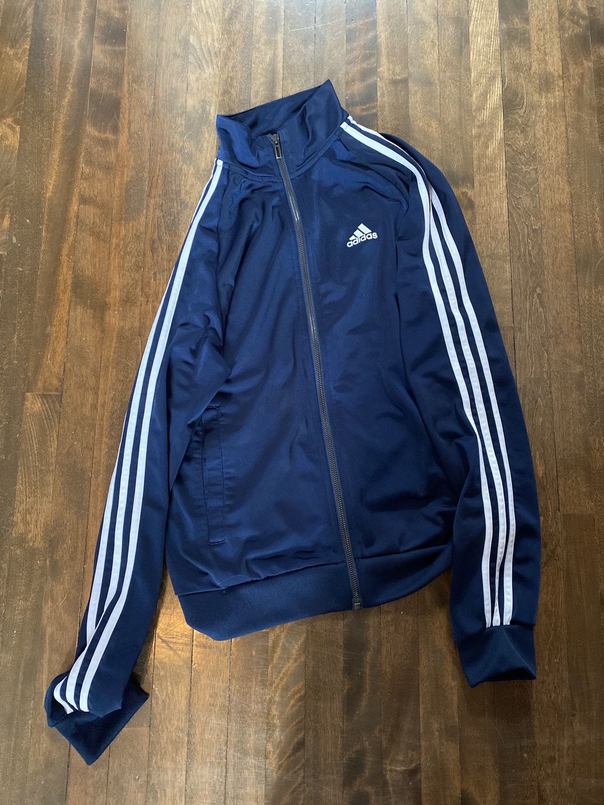 Adidas Dark Blue Adidas track jacket | Grailed