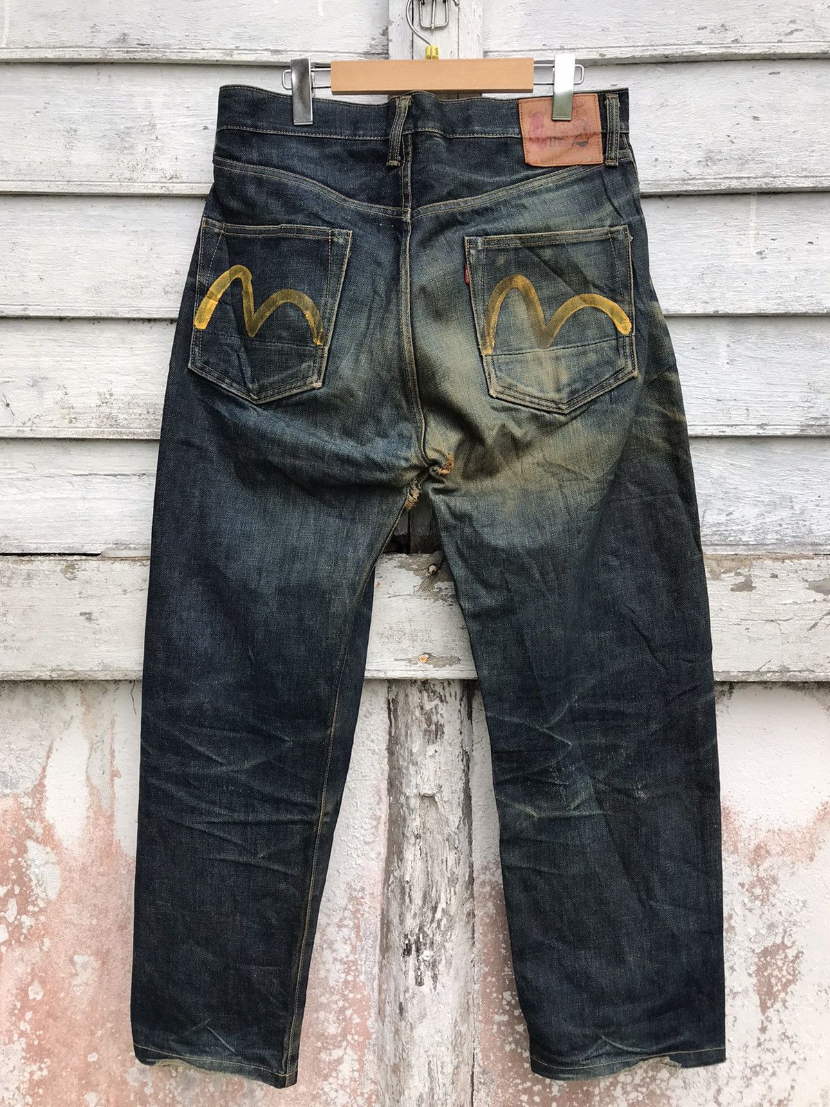 Vintage Vintage Evis Distressed Old Dirty Stinky Selvedge Jean | Grailed