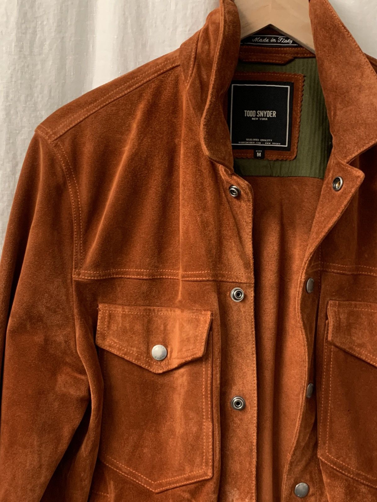 Todd Snyder Rust Dylan suede jacket | Grailed